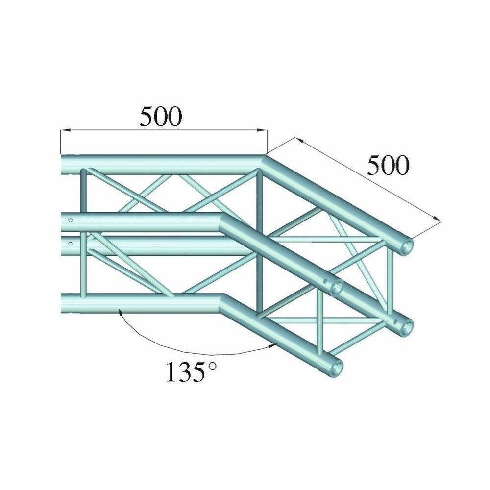 Køb Alutruss S6082. Sort Firkant Truss. 2-vejs hjørne. 135°. 50 cm. hos ...